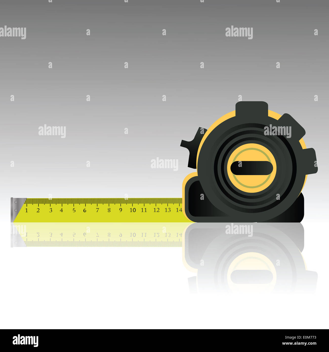 colorful illustration with steel tape ruler for your design Stock Photo ...