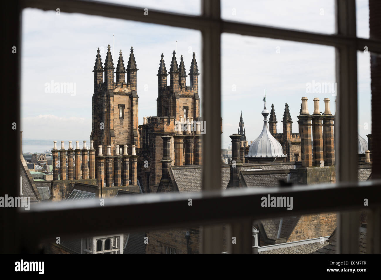 Edinburgh views and skyline seen from the top of Camera Obscura ...