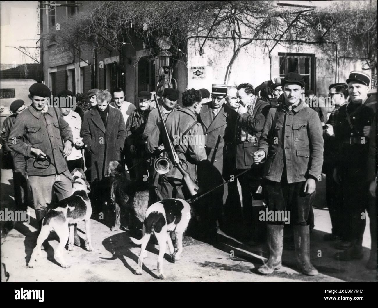 Jan. 01, 1954 - Chasing the Big Bad Wolf. Gendarmes and inhabitants of ...