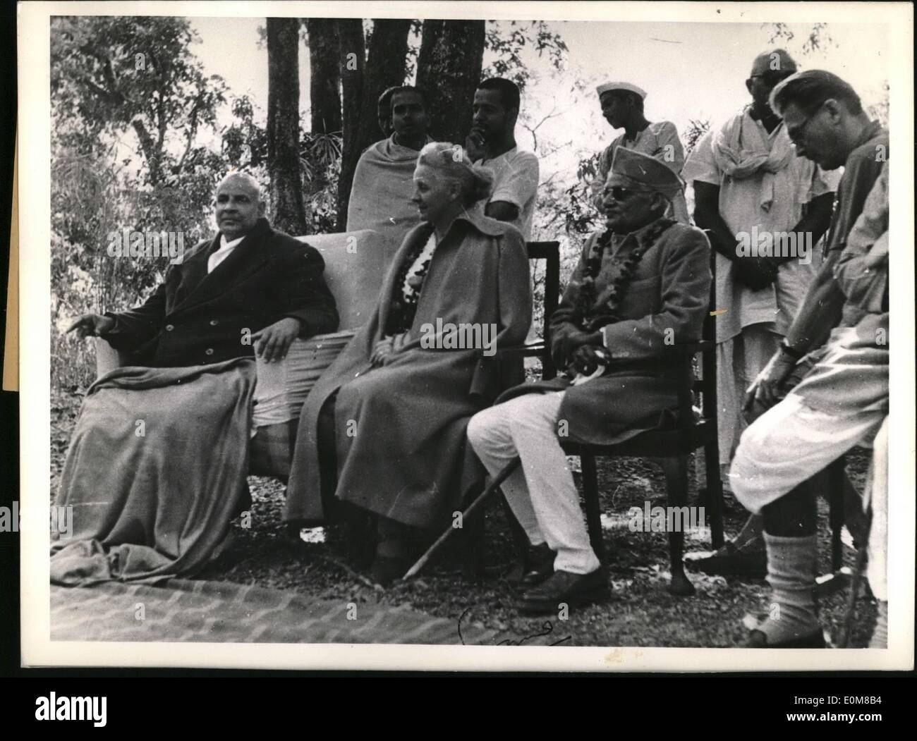 Dec. 12, 1953 - At the Ganges.......the first white lady met the greats ...