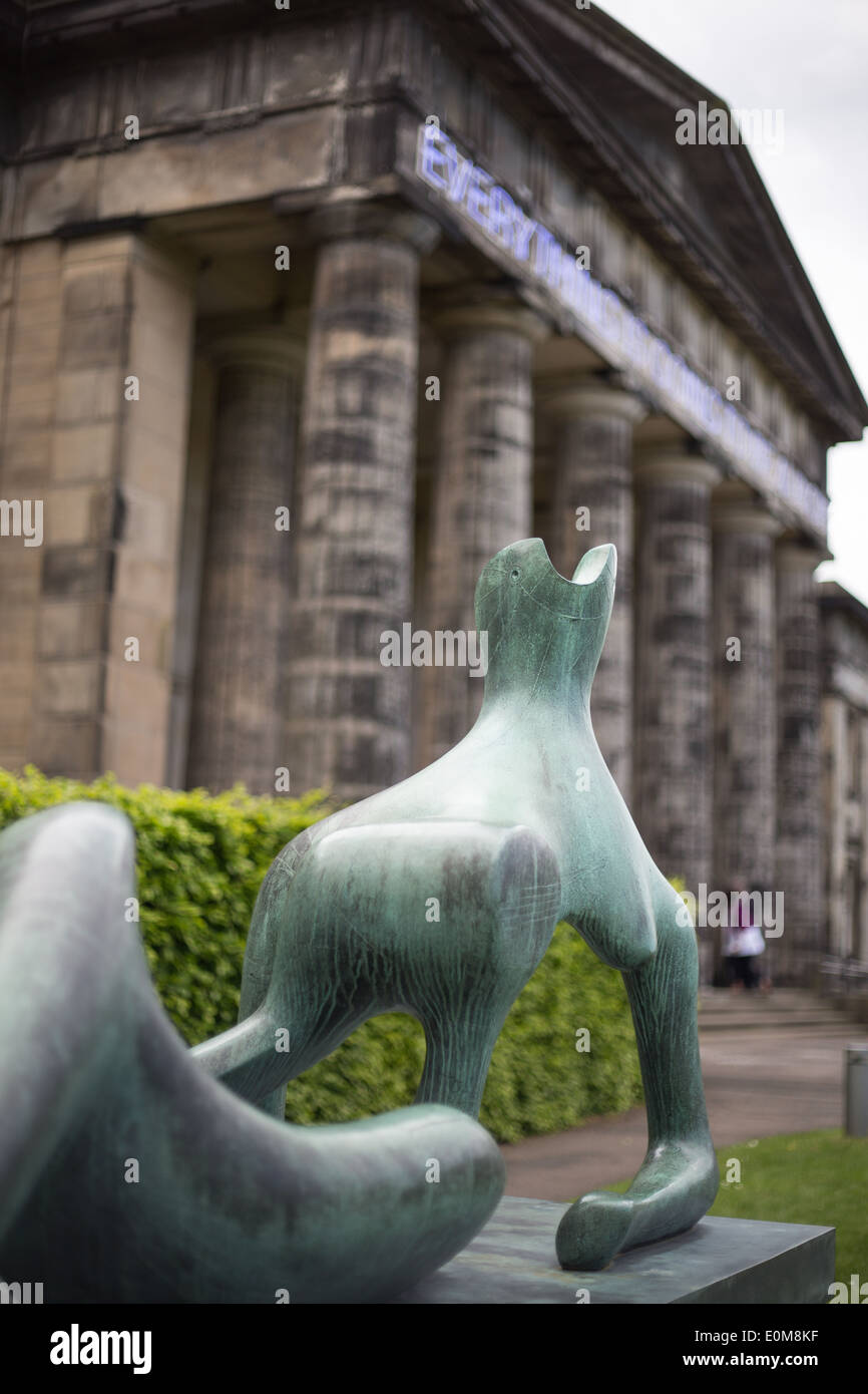 Scottish National Gallery of Modern Art, with Henry Moore sculpture, in ...