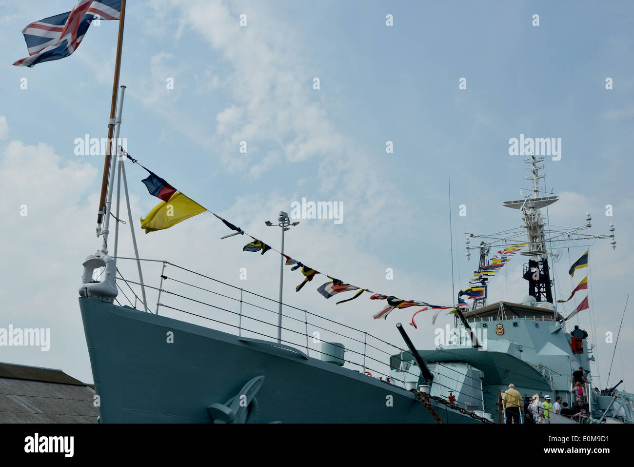 HMS Cavalier, British WWII Destroyer, moored as a museum at Chatham ...