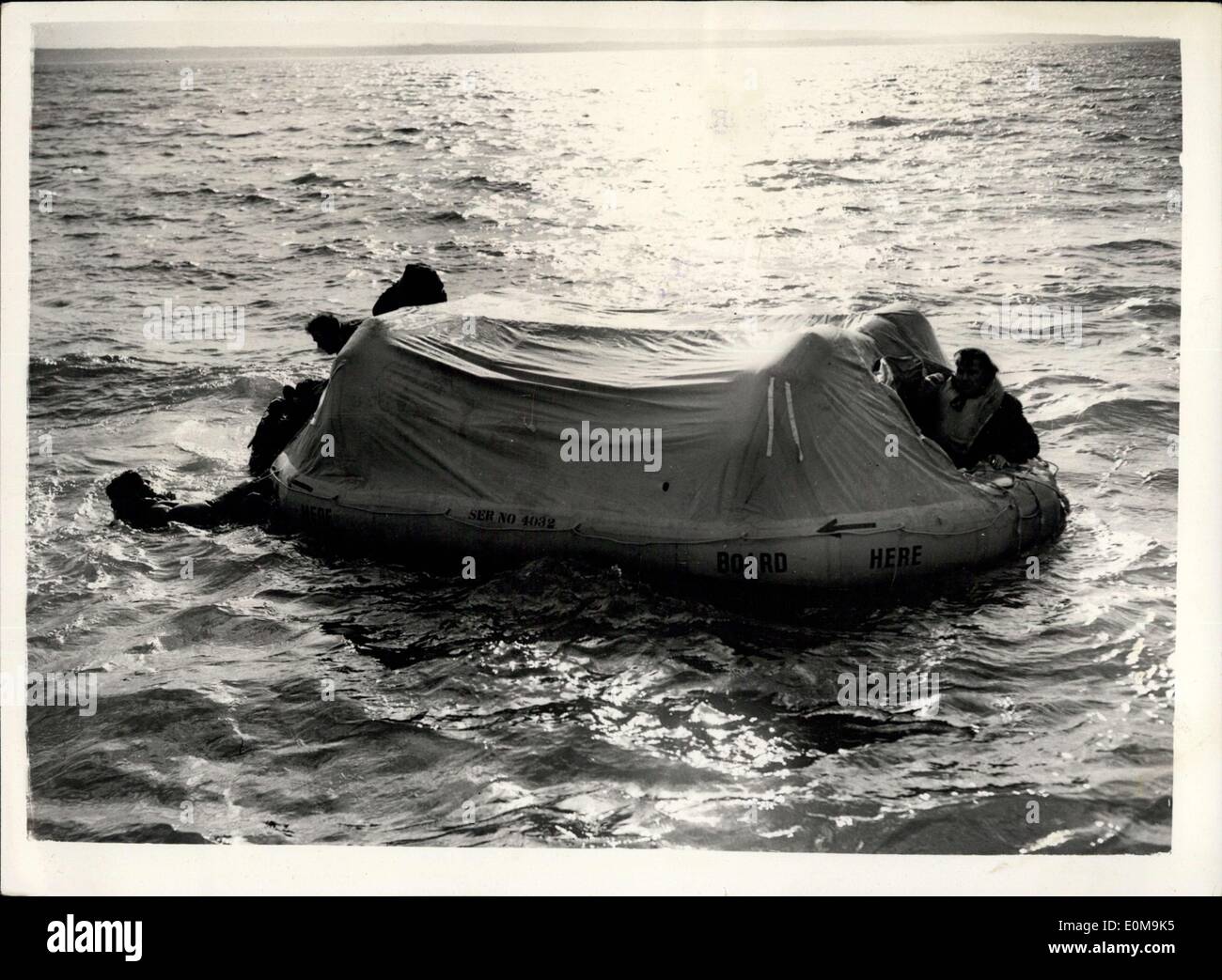 Survival training school gosport scrambling into inflatable life rafts ...