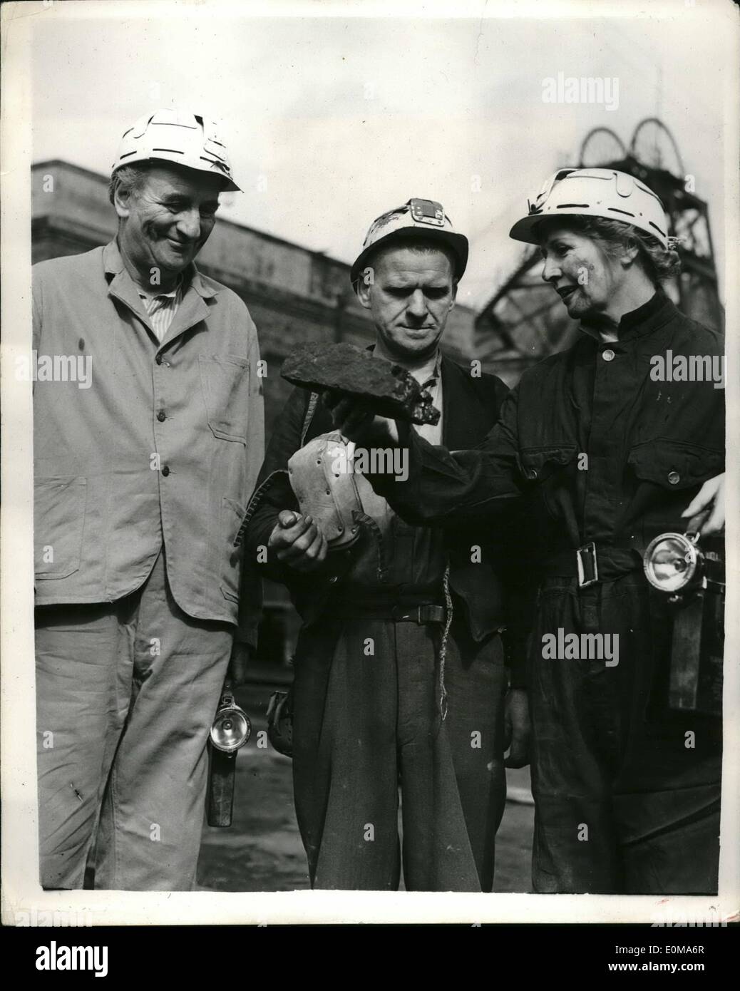 Mar. 23, 1954 - 23-3-54 The Dockers go down a mine. Sir Bernard Docker ...