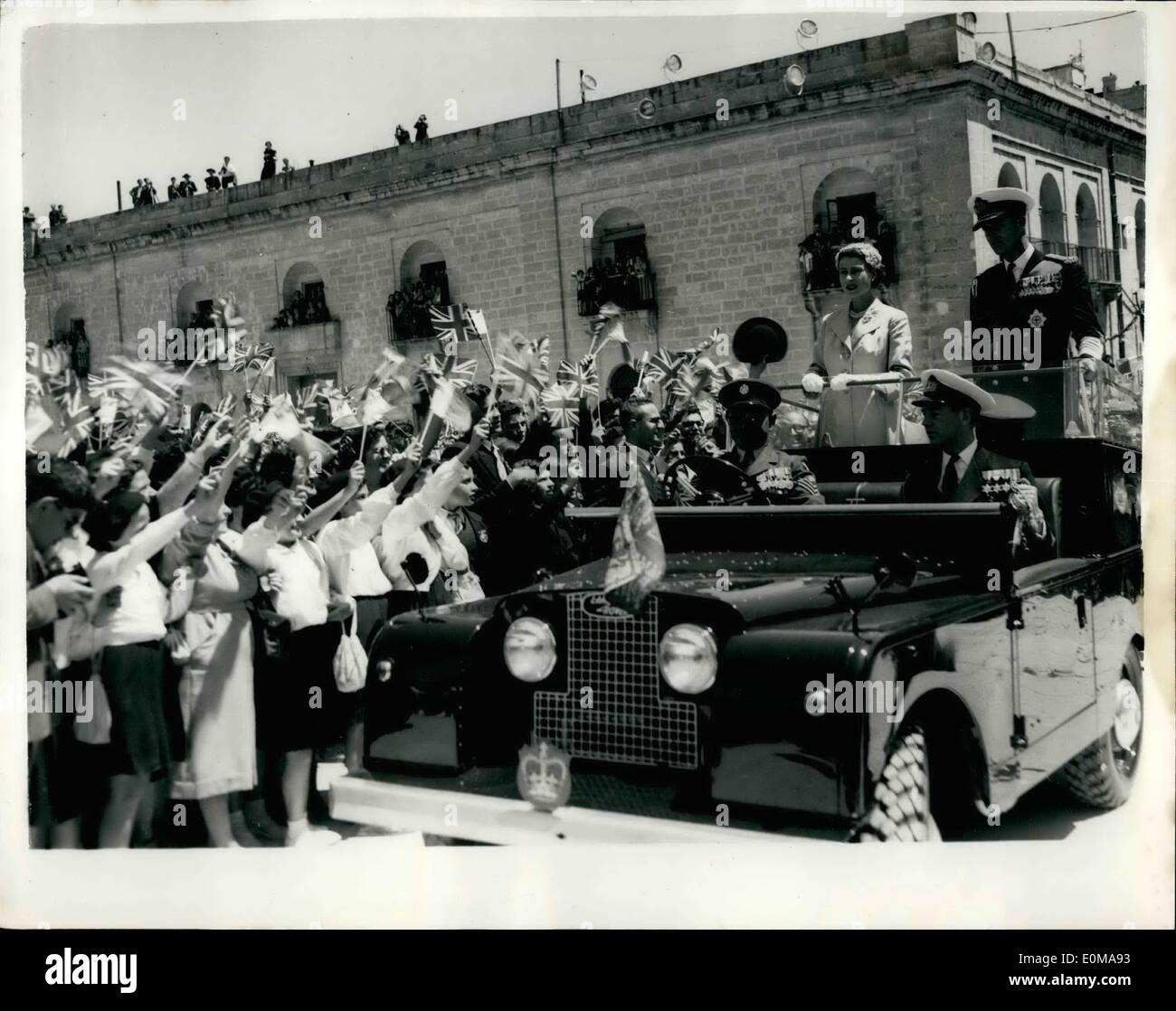 May 05, 1954 - The Royal Tour. Queen In Malta. Visit to FLoriana ...