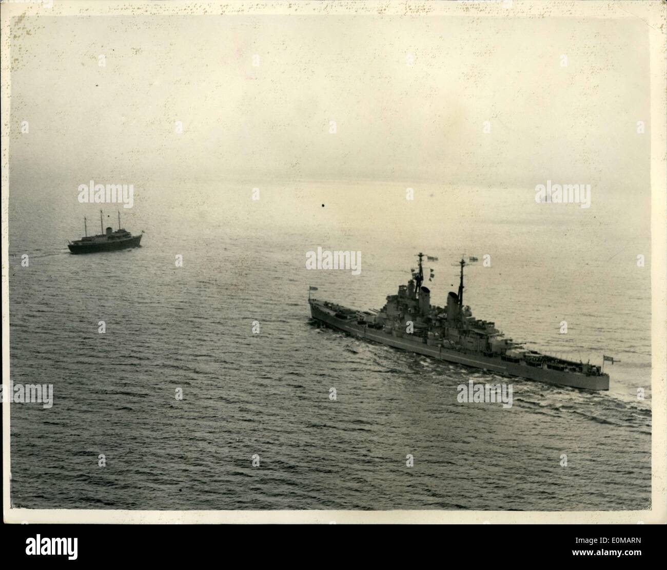 May 05, 1954 - Royal Yacht Off The British Coast. Photo Shows: View ...