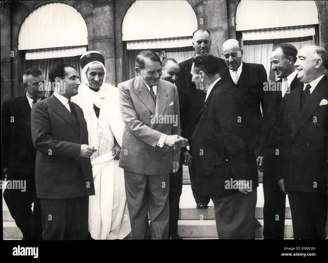 Aug. 08, 1954 - Members of Algerian Assembly Received by President Coty ...