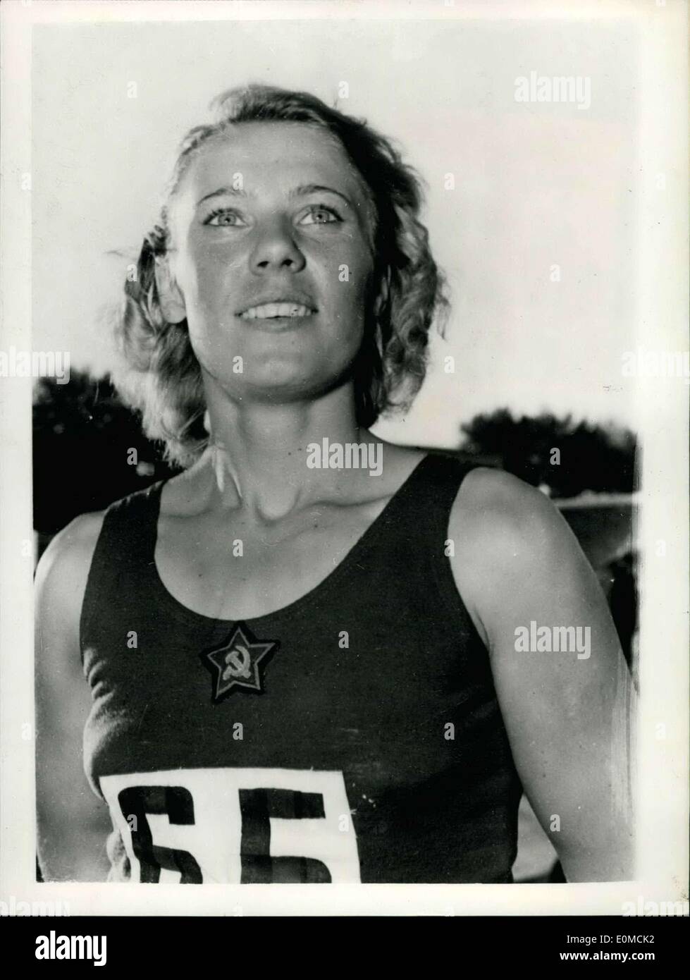 Oct. 05, 1954 - Soviet Girl Athlete To Compete In London. hoto Shows:- Russian girl, athlete ...