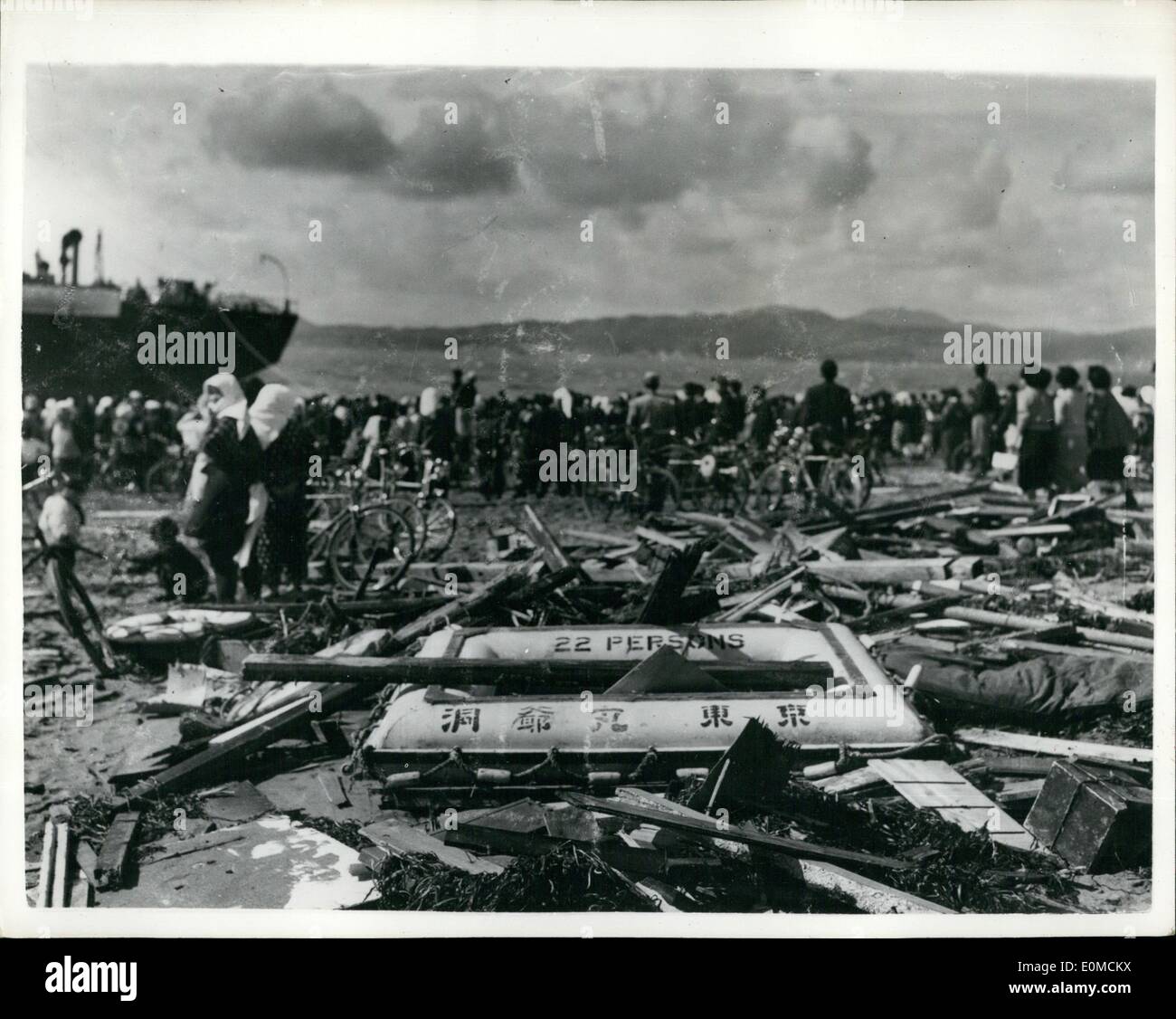 Oct. 10, 1954 - Hundreds Die In Japanese Typhoon: Hundreds of people ...