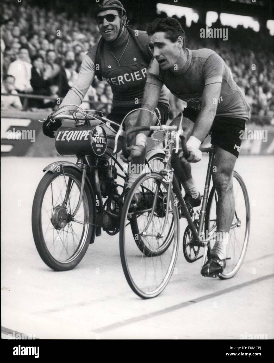 Sep. 05, 1954 - Winner Collapses after Bordeaux to Paris Cycle Race ...