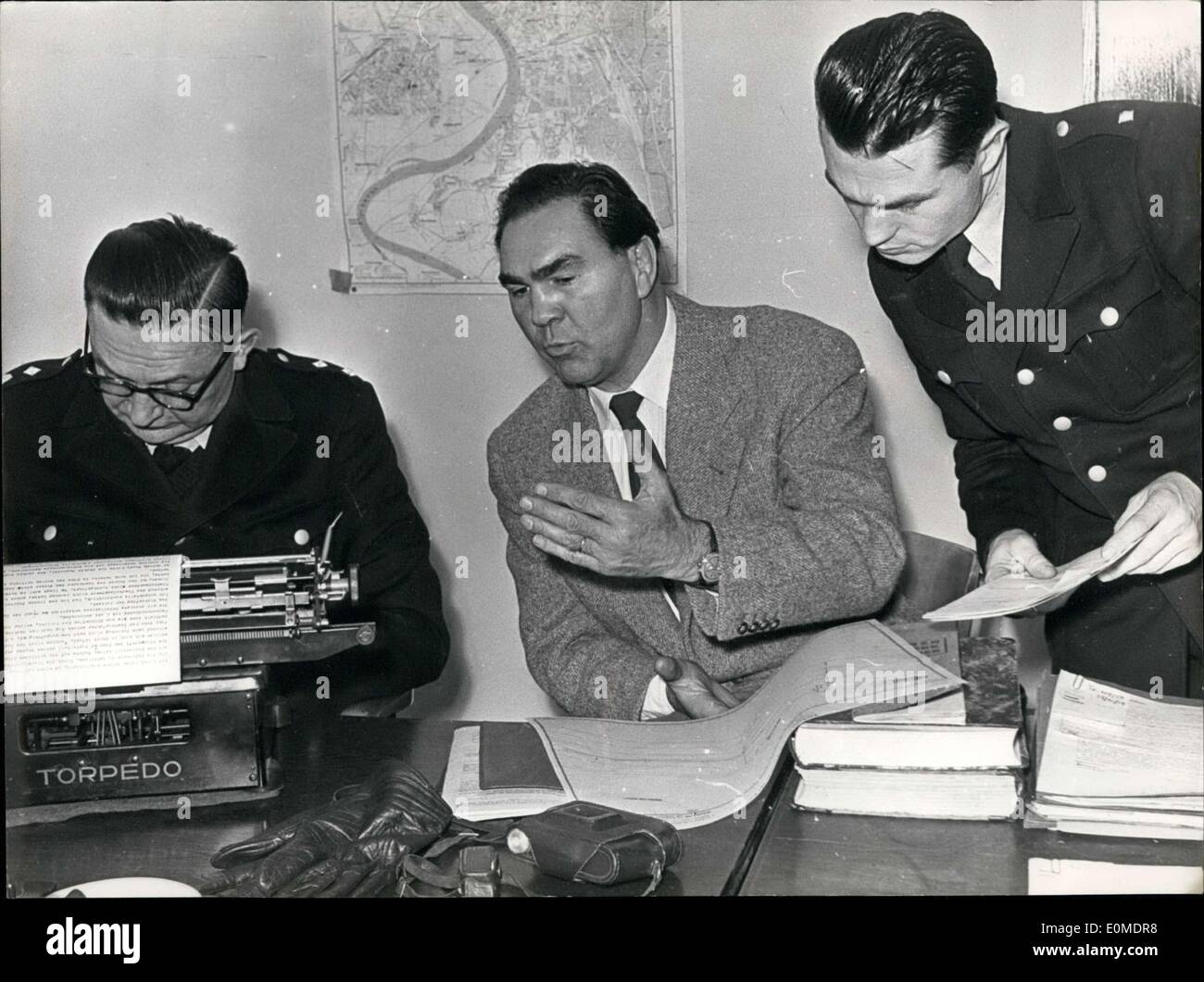 Oct. 28, 1954 - After an auto accident on the Autobahn, famous ex-boxer ...