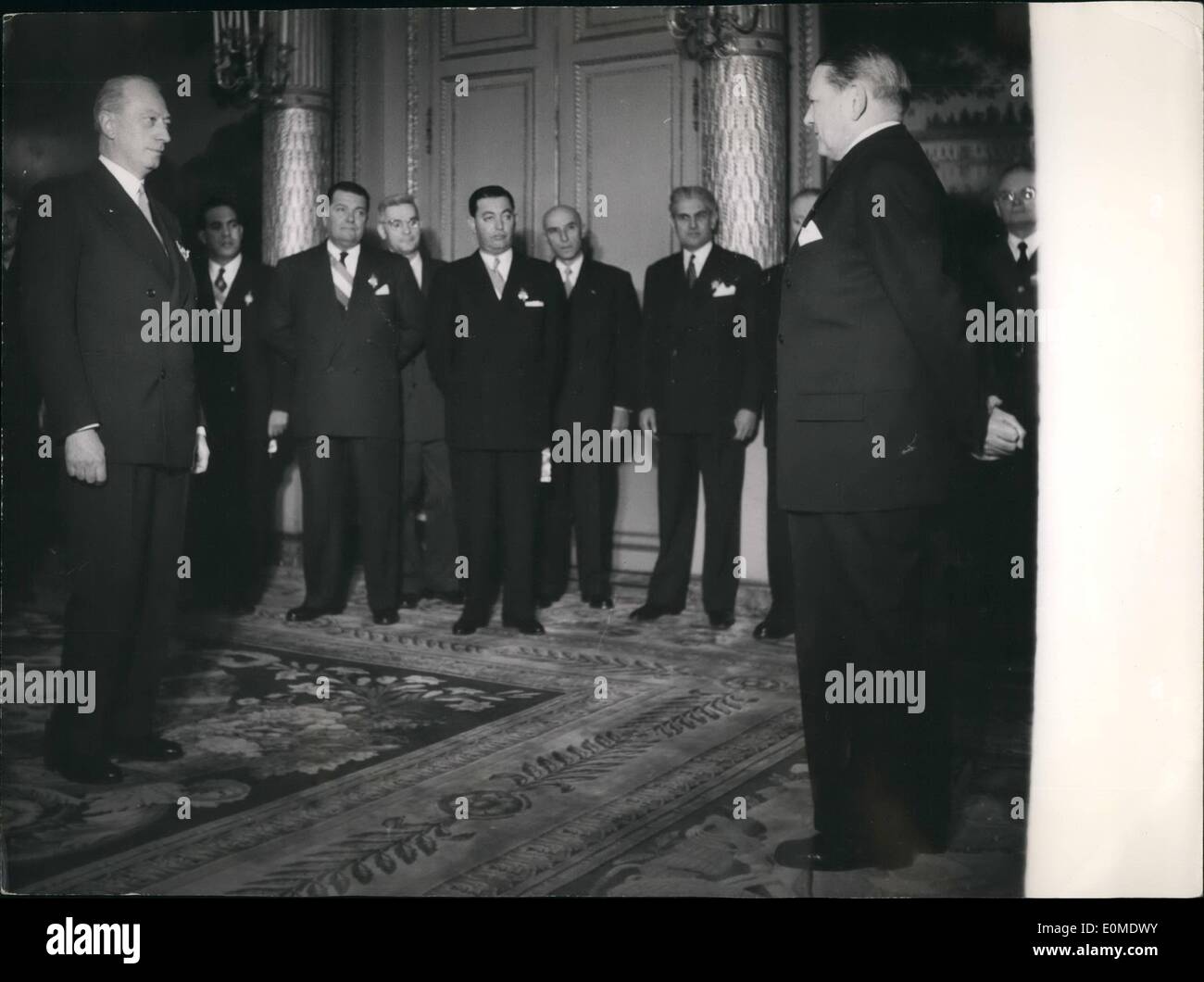 Jan. 01, 1955 - President Coty Meets New President of the French ...