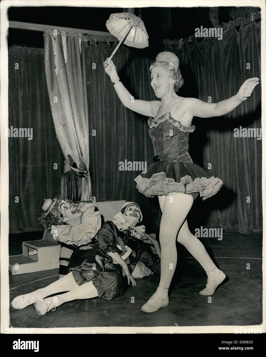 Jan. 01, 1955 - Wives rehearse their ''Circus in Mime'' Program for T.V ...