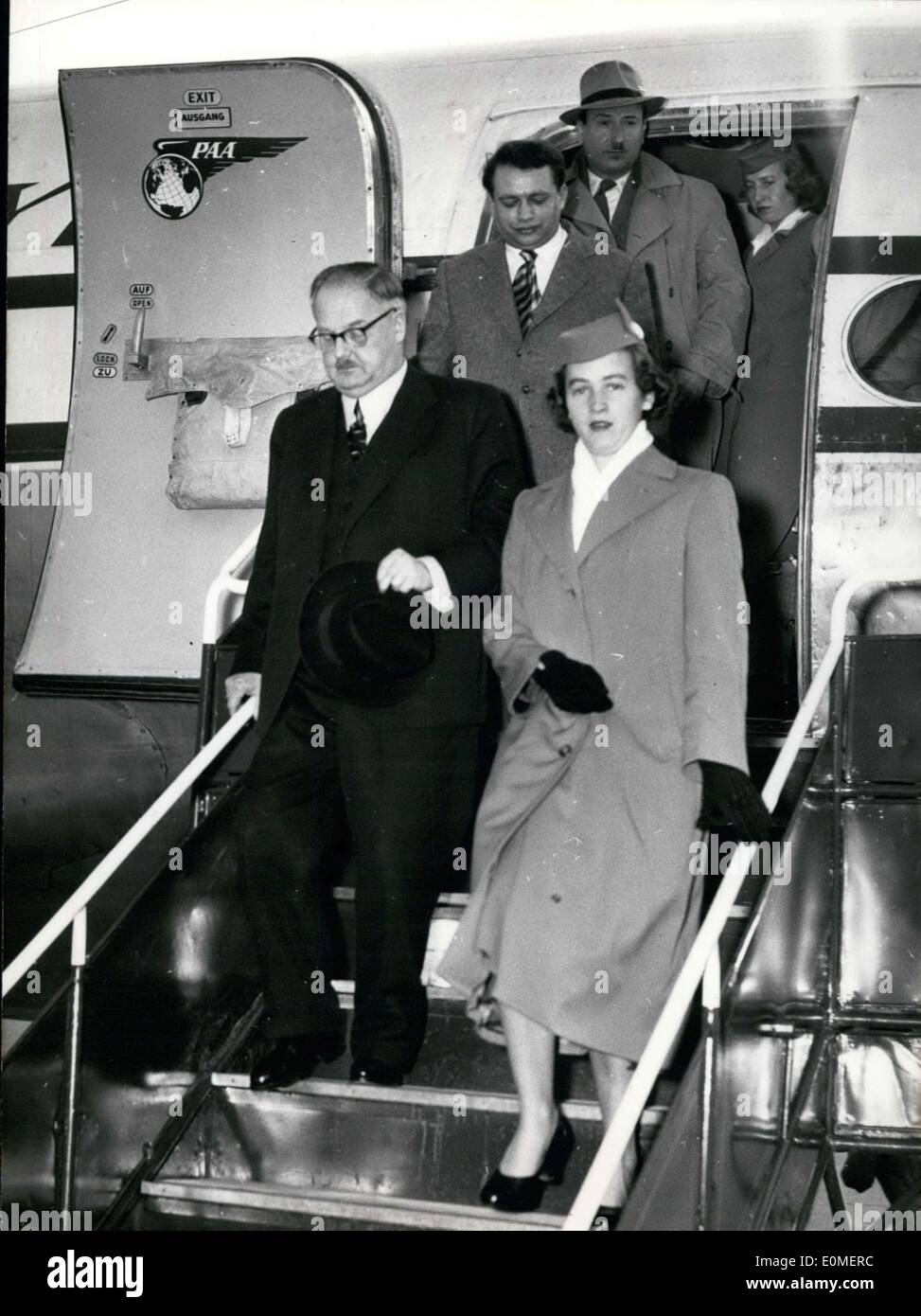 Nov. 20, 1954 - The Austrian Chancellor Dr. Julius Raab flew to the USA ...