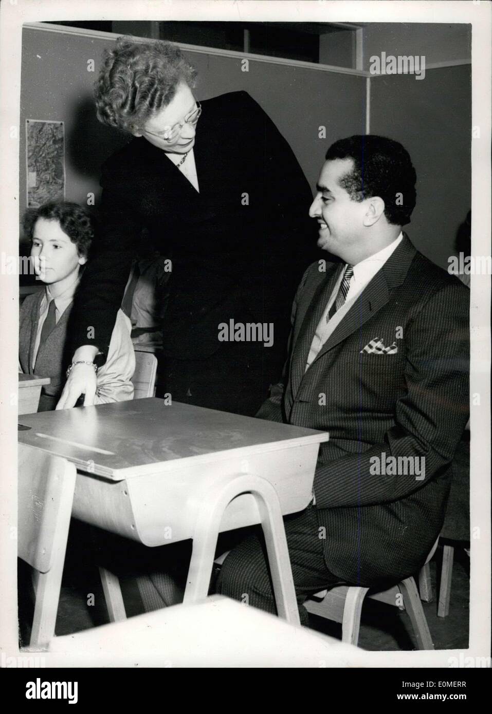Nov. 22, 1954 - Brother of King Saud visits Kidbrooke School.. Tries ...