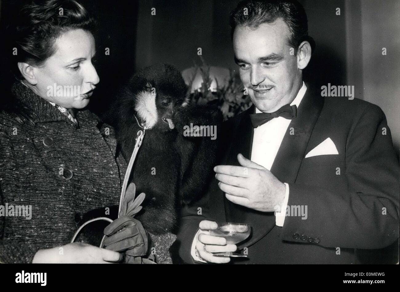 Dec. 09, 1954 - The Prince and the Monkey: Prince Rainier III of Monaco ...