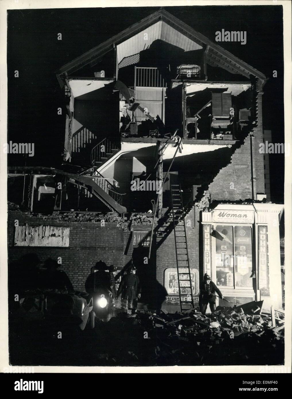 Dec. 12, 1954 - Whirlwind strikes London. photo shows The scene in the ...