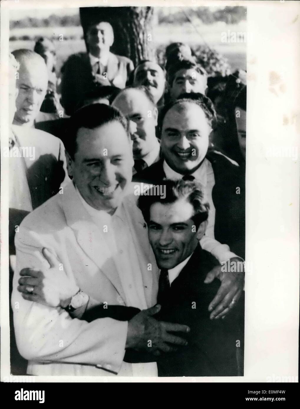 President peron greets world champion hi-res stock photography and ...