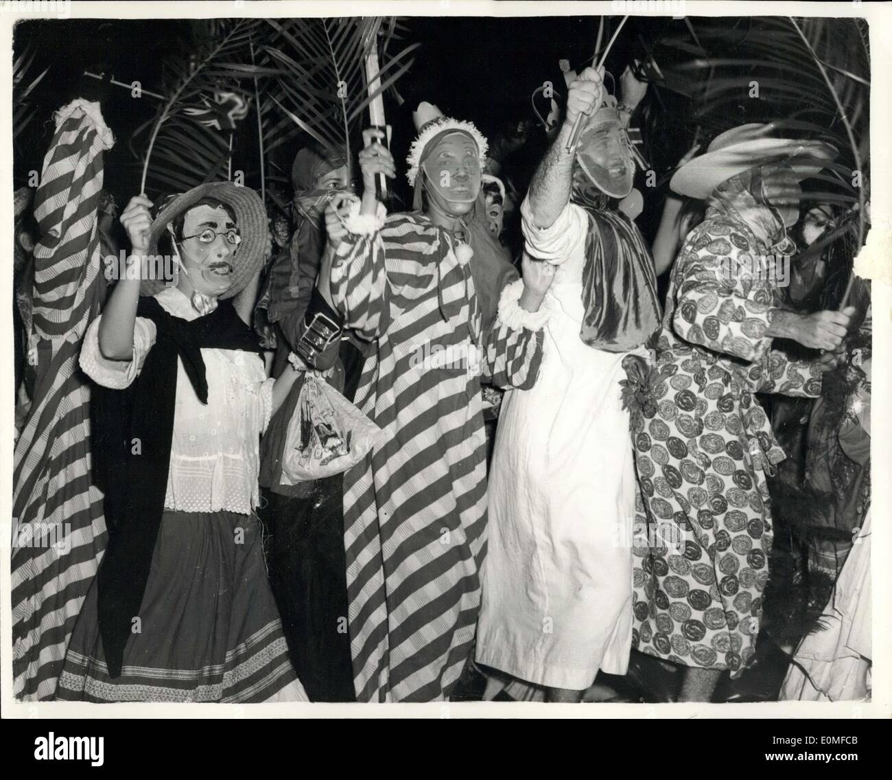 Feb. 07, 1955 - Princess Margaret in Trinidad. Photo shows the scene ...