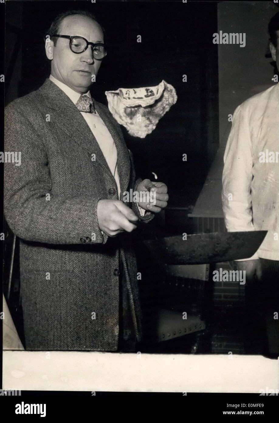 Feb. 22, 1955 - Actor and author gets golden ''Napoleon''.: Rene ...