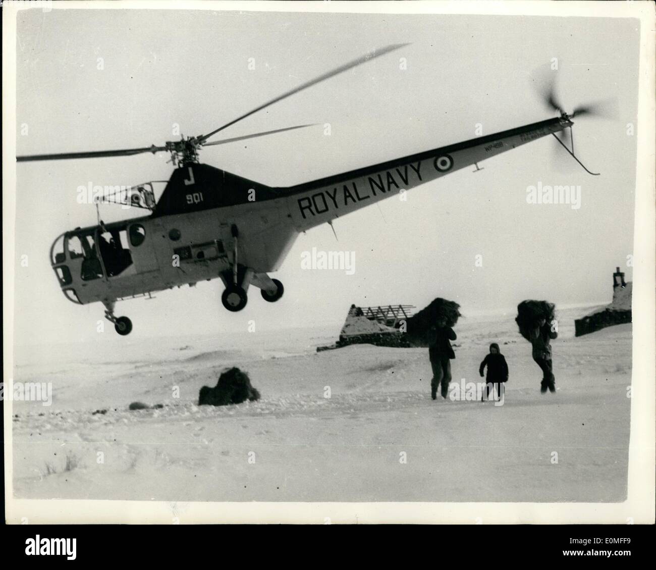 Mar. 03, 1955 - Operation Snowdrop in North of Scotland: Photo shows ...