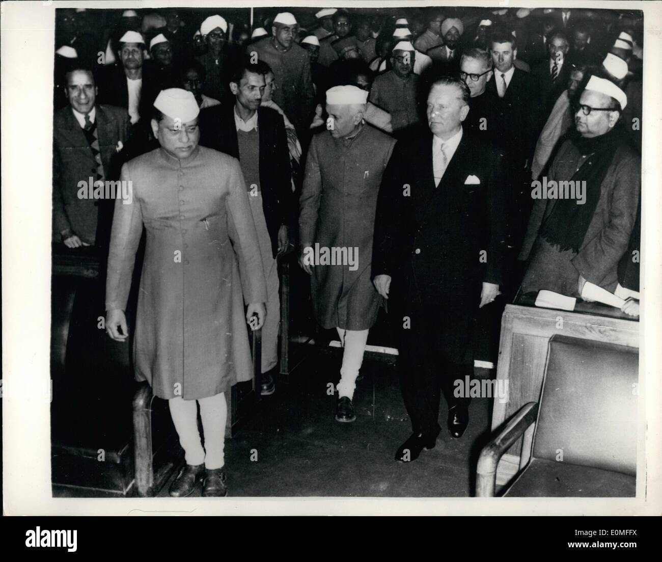 Dec. 12, 1954 - President Tito Yugoslavia in India: Photo shows Marshal ...