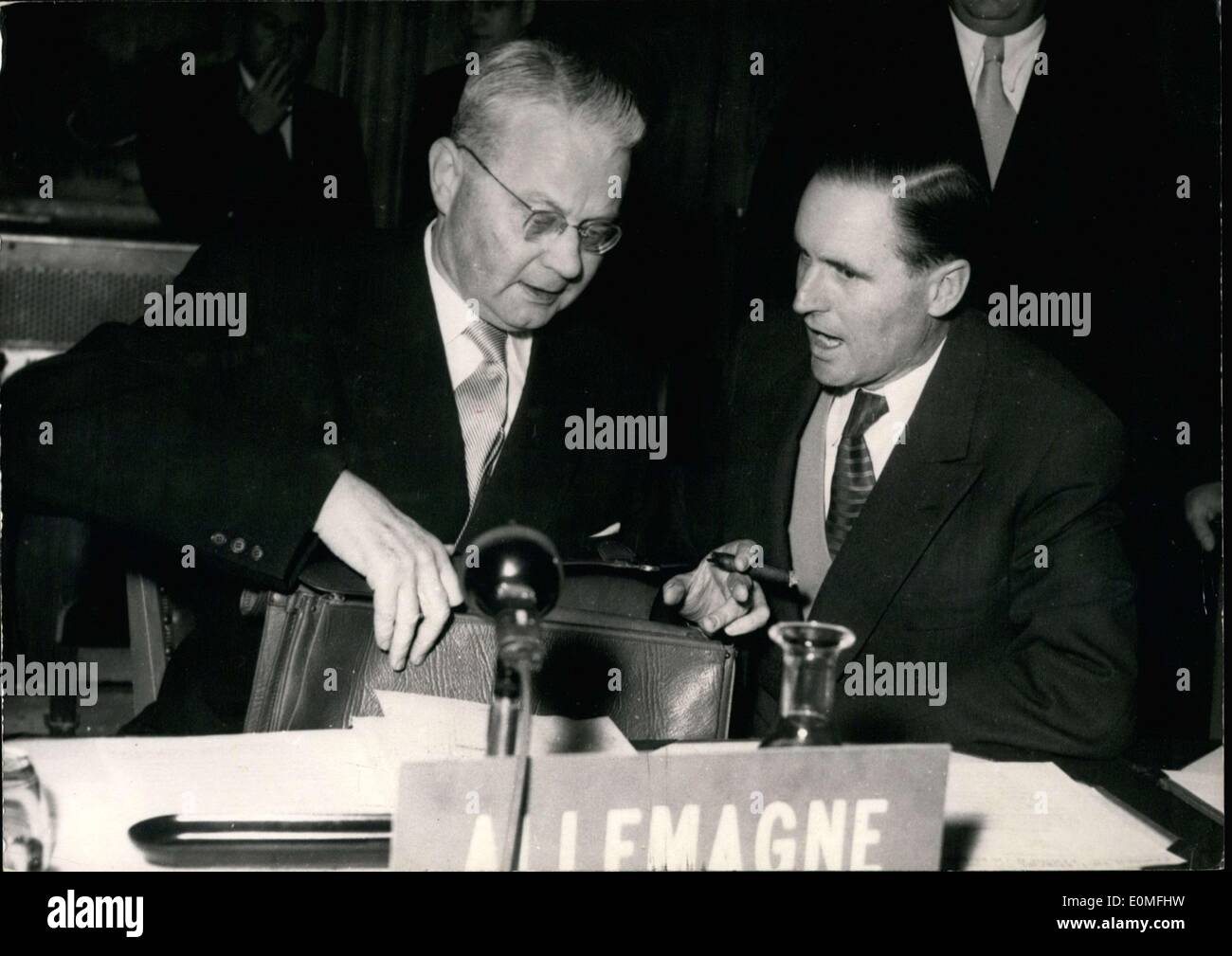 Dec. 19, 1954 - Ministers of Council of Europe meet in Paris: German ...