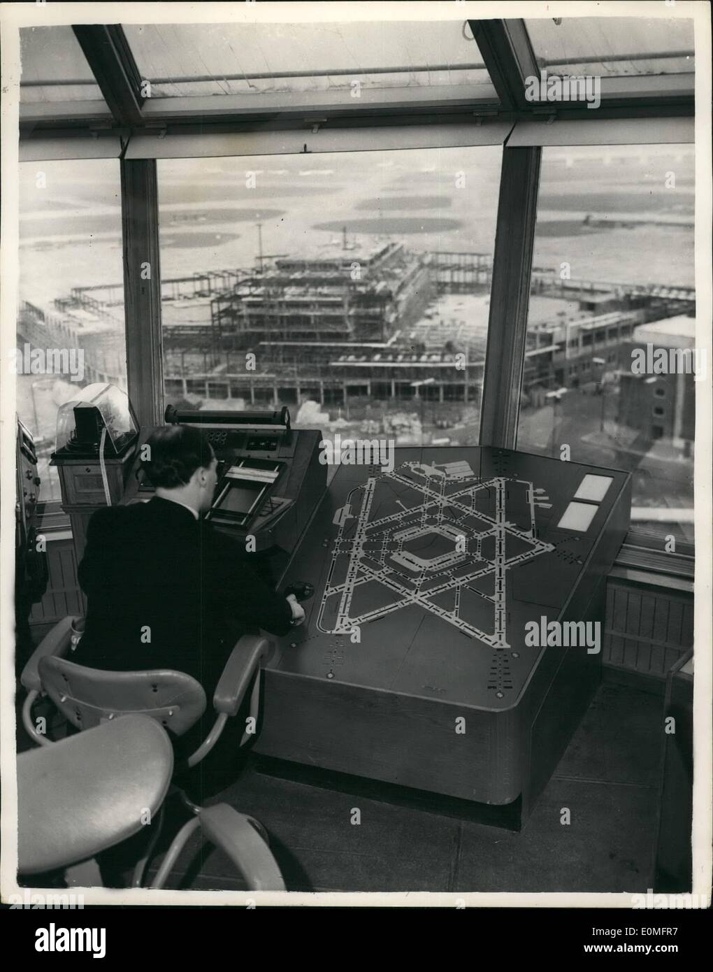 Mar. 03, 1955 - The New Control Tower - At London Airport.. Ground ...