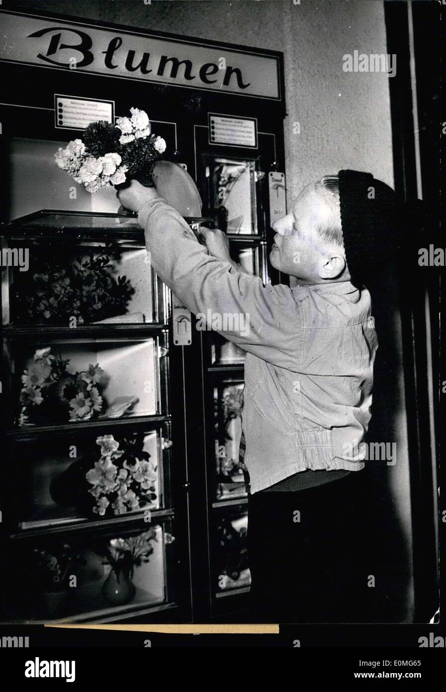 Apr. 10, 1955 - Flowers from a Machine. A flower machine-dispenser was ...