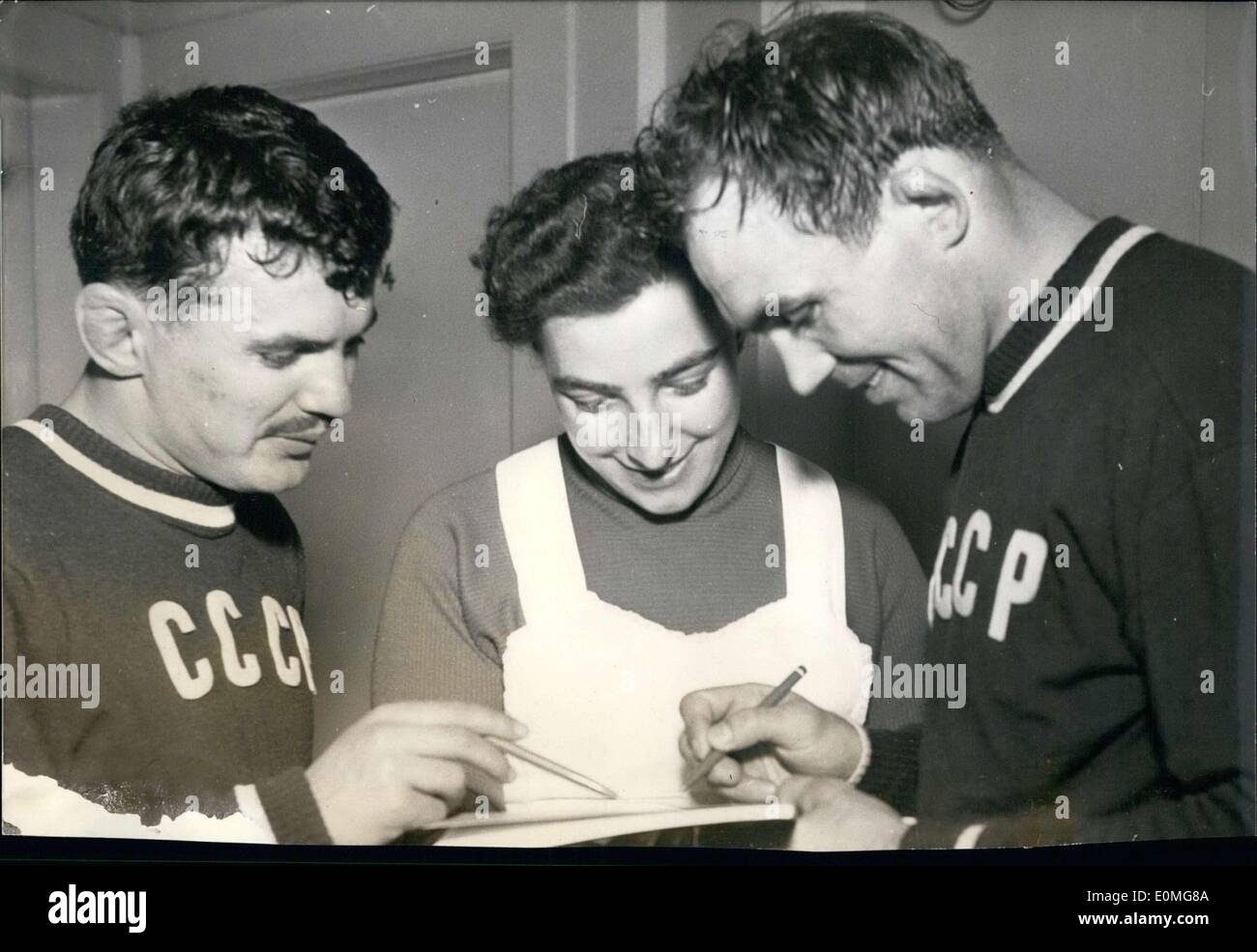 Apr. 23, 1955 - Wrestlig world Championships 1955 at Karlaruha: Terdan ...