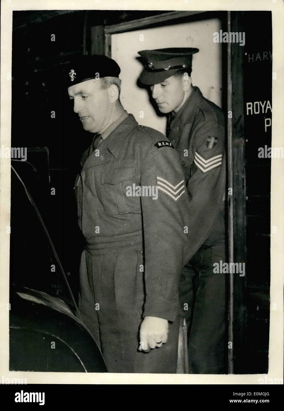 Apr. 04, 1955 - Sgt. Frederick Emmett-Dunne arrives in England, charged ...