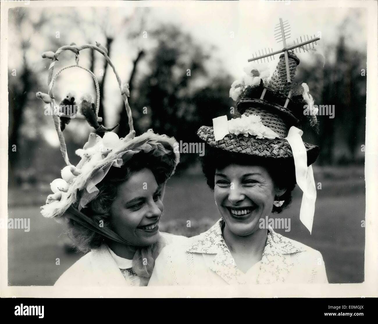 Apr. 04, 1955 - Easter Sunday Parade In Hyde Park. Photo shows (L to R ...