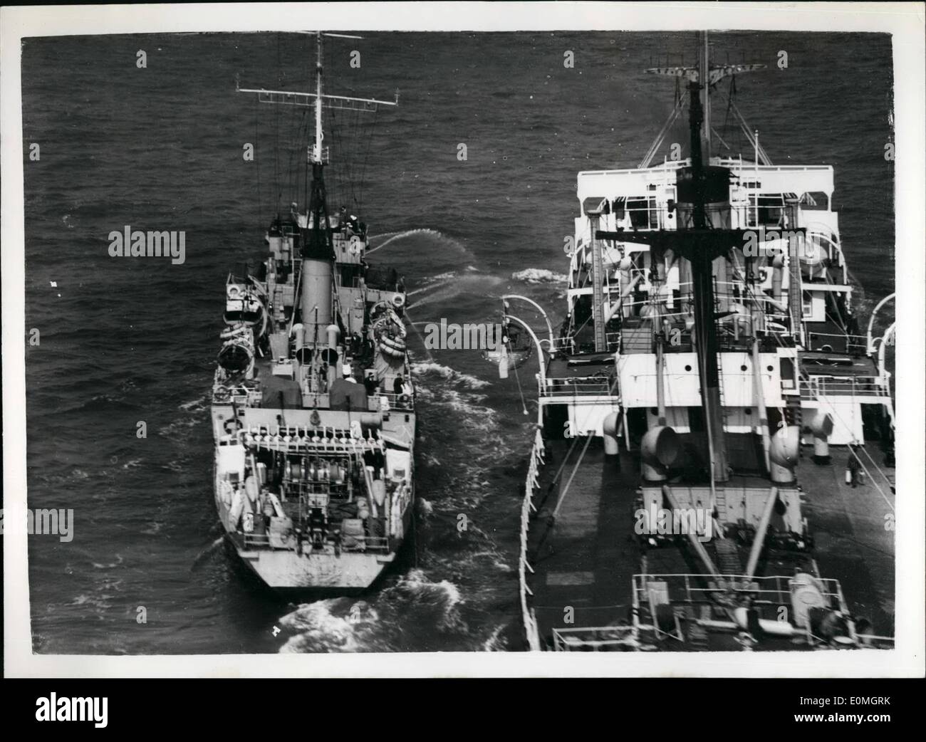 May 05, 1955 - Five warships race to blazing ship.. Fire in the North ...