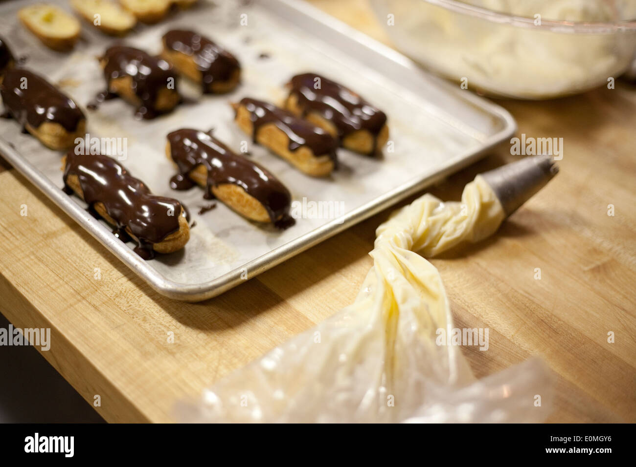 making eclairs from scratch Stock Photo - Alamy