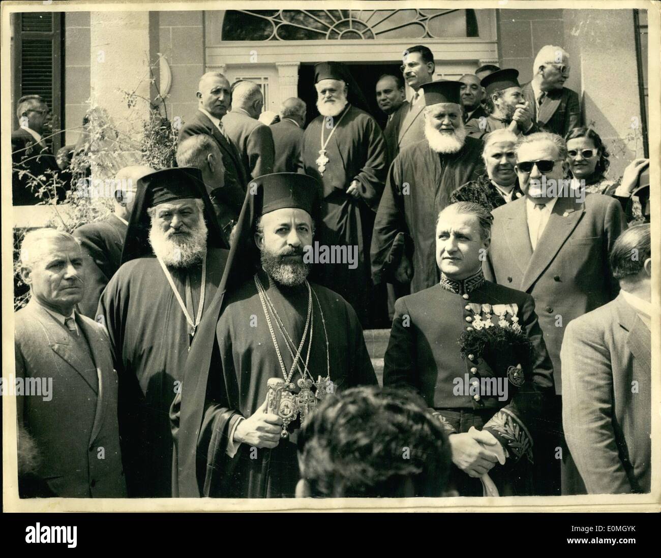 Apr. 04, 1955 - Archbishop Makarios attends 'Freedom' parade in Cyprus ...