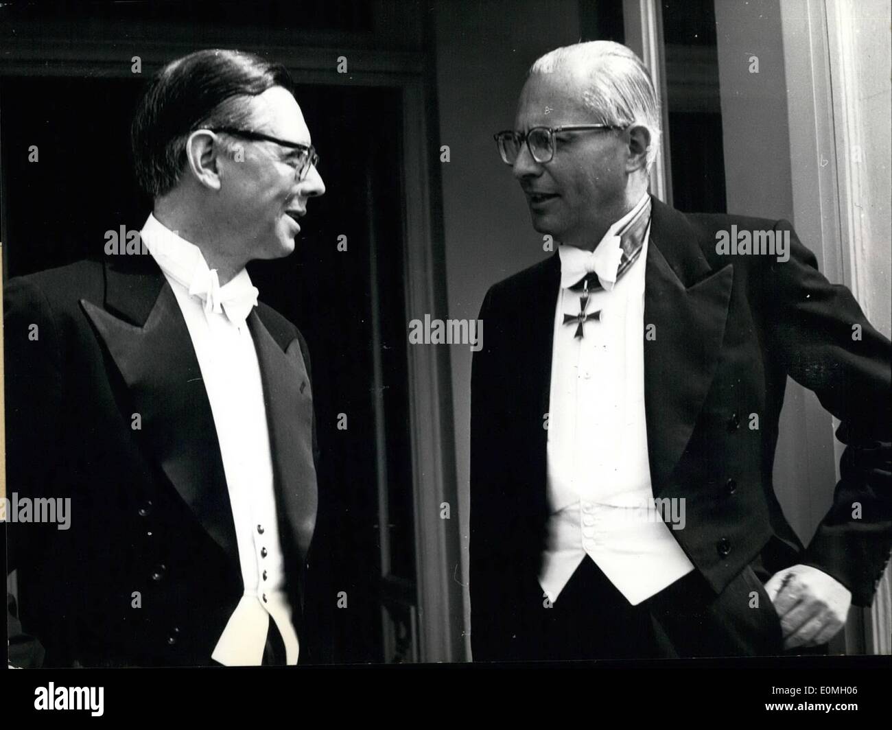 Apr. 04, 1955 - The old and the new... ...Chief of the protocol are ...