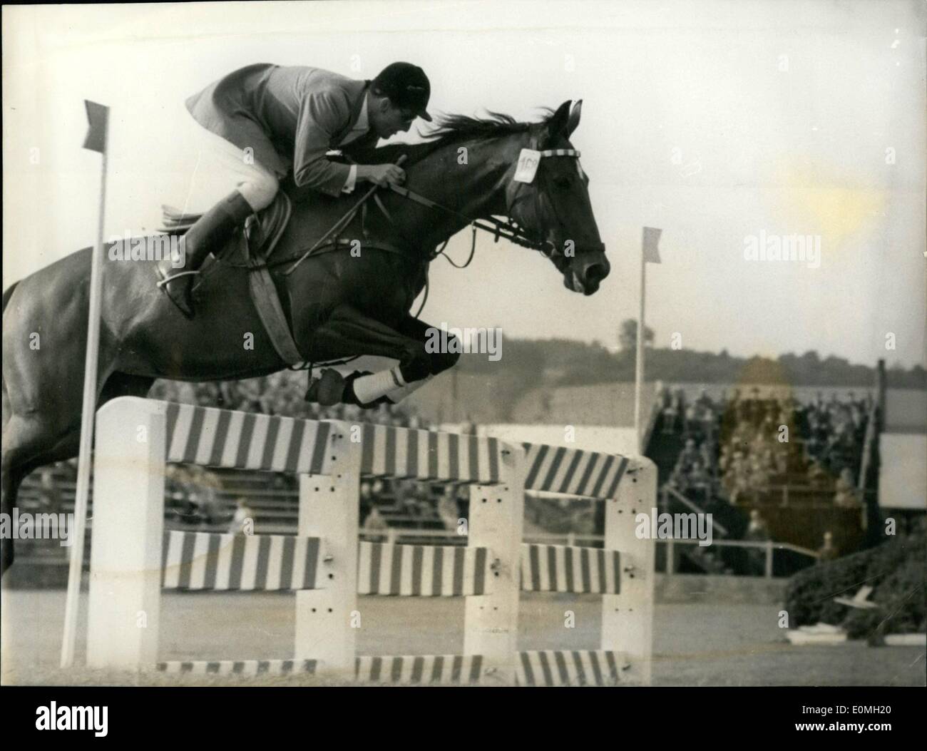 Jul. 07, 1955 - H.G. Winkler at Show Jumping Championship. The German ...
