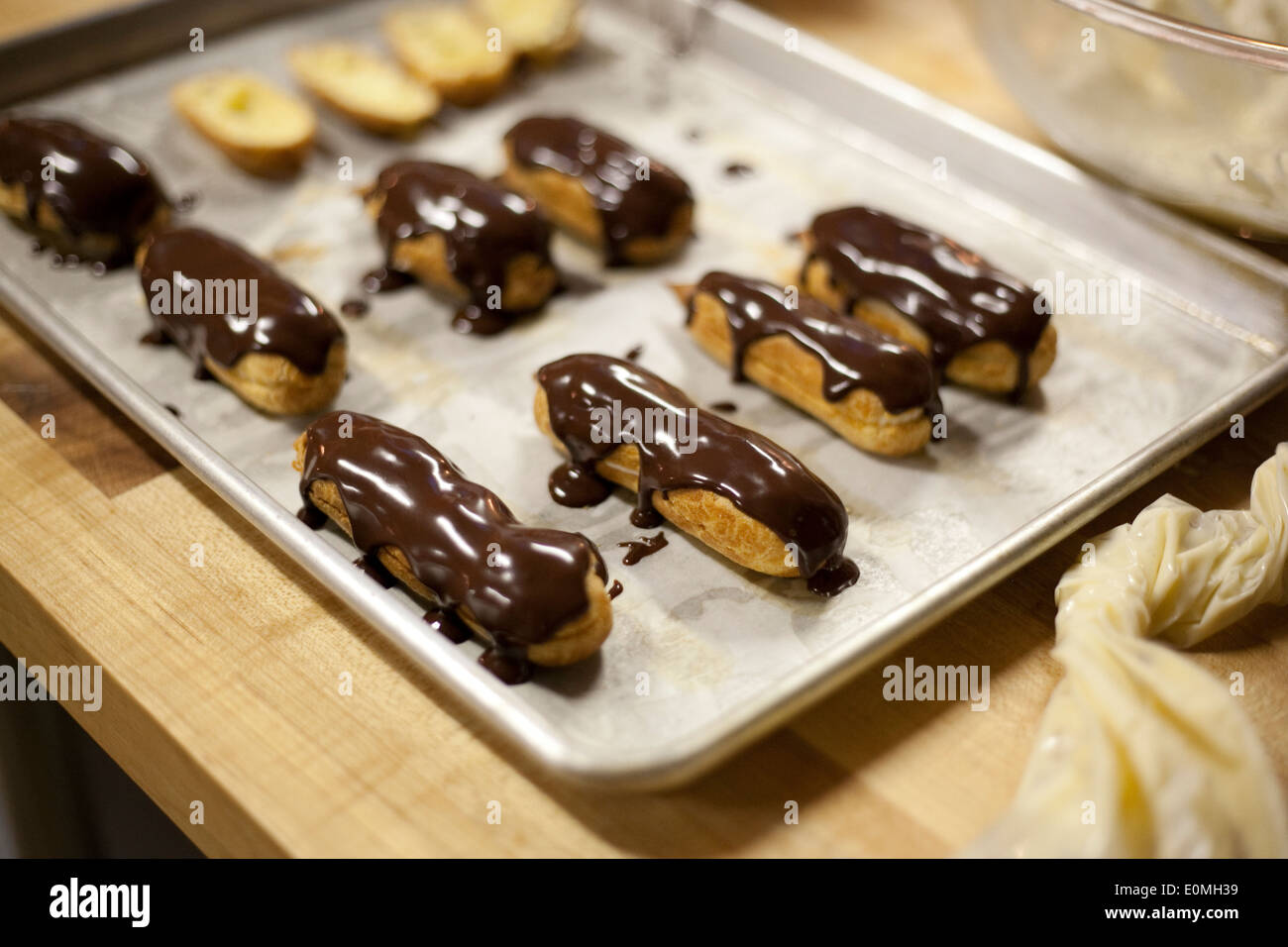 making eclairs from scratch Stock Photo - Alamy