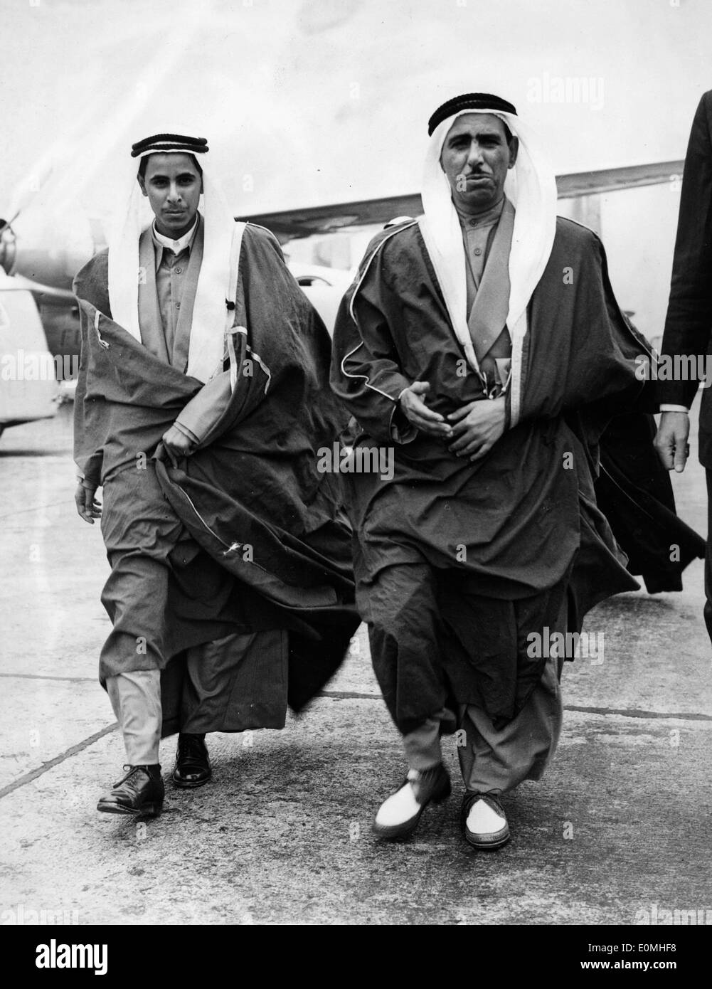 Jul 18, 1955; London, England, UK; SHEIK SALIM and his son SHEIK SABAH ...