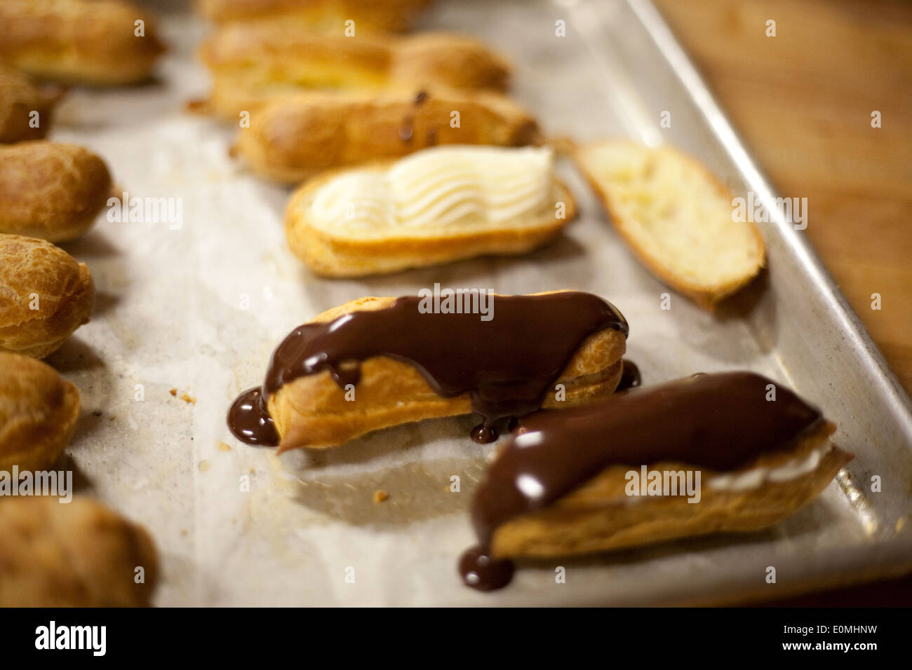 making éclairs from scratch Stock Photo - Alamy