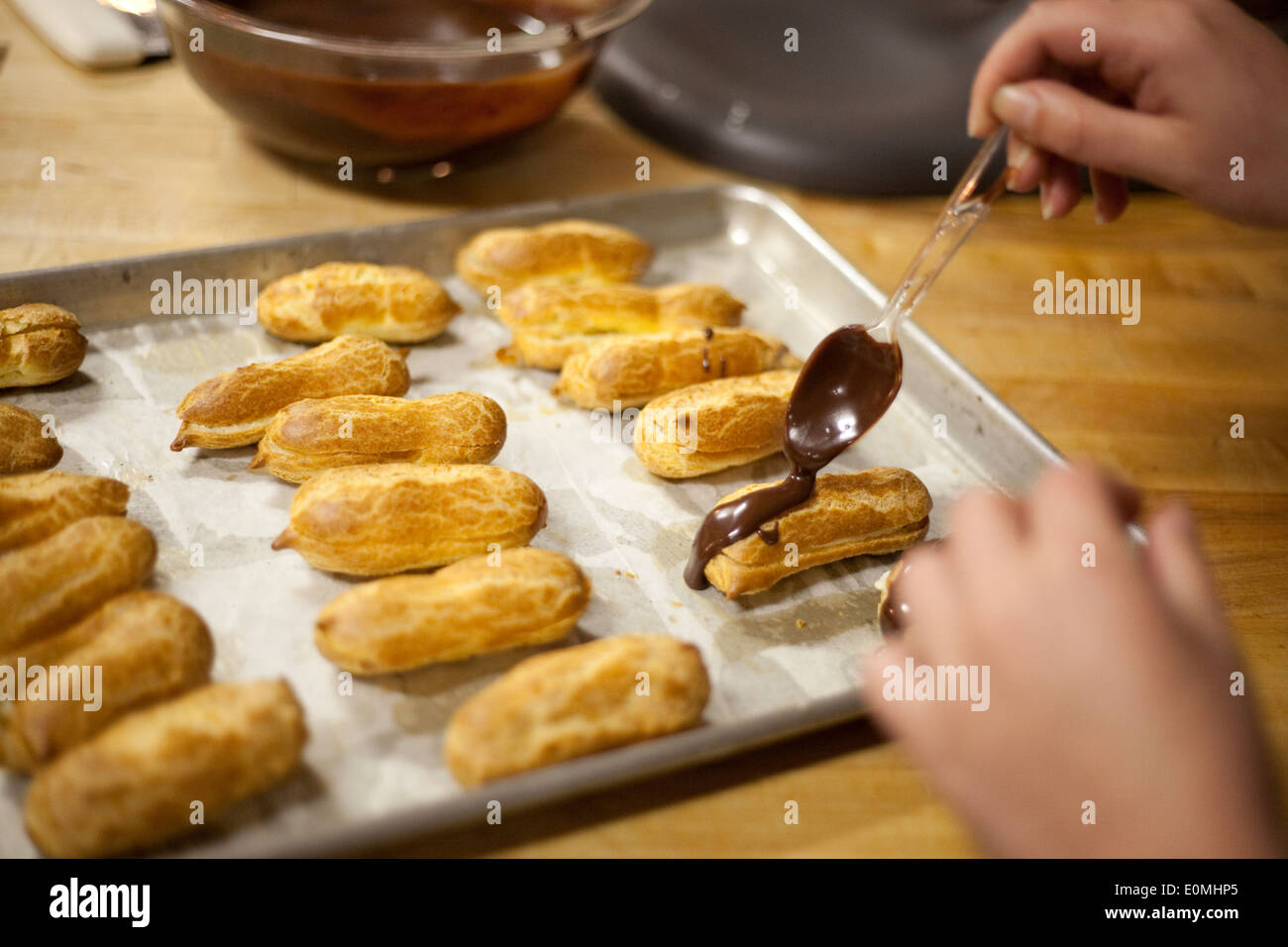 making eclairs from scratch Stock Photo - Alamy