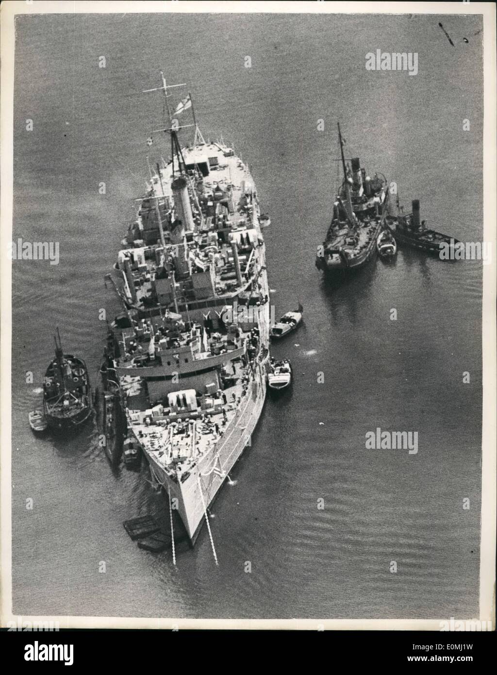 Jun. 06, 1955 - Thirteen lost when submarine sinks after explosion; The ...
