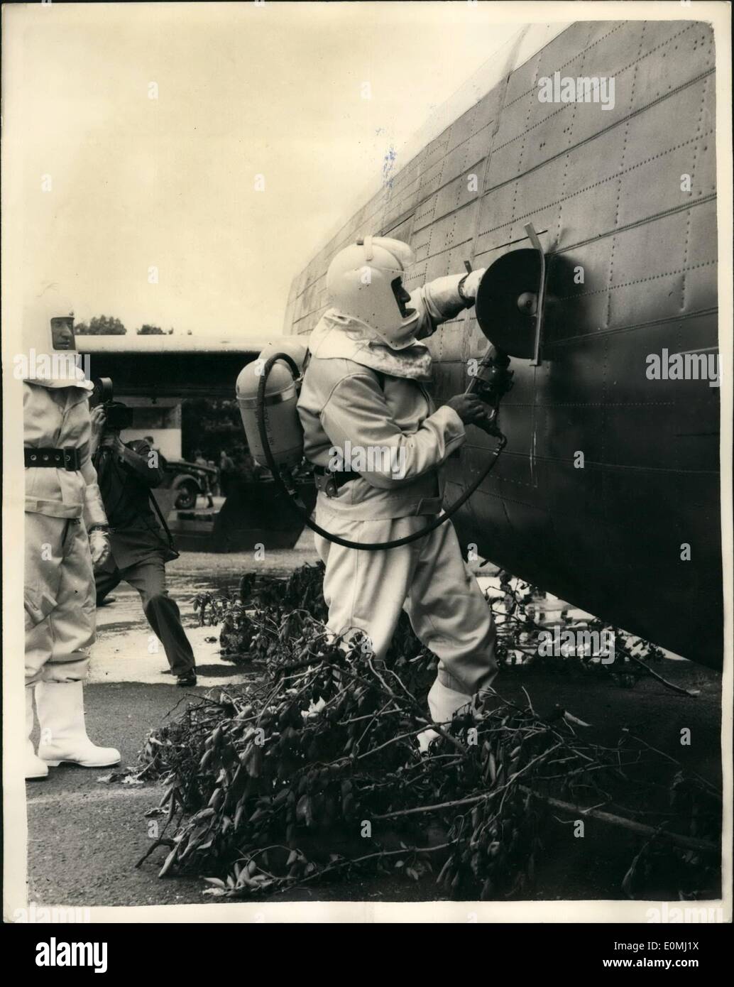 Jun. 06, 1955 - Finals of the R.A.F. Fire-fighting competition. New ...