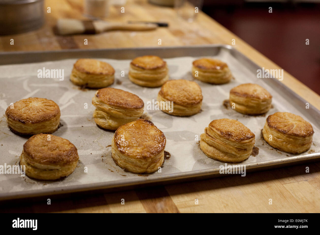 making Puff Pastry Stock Photo - Alamy