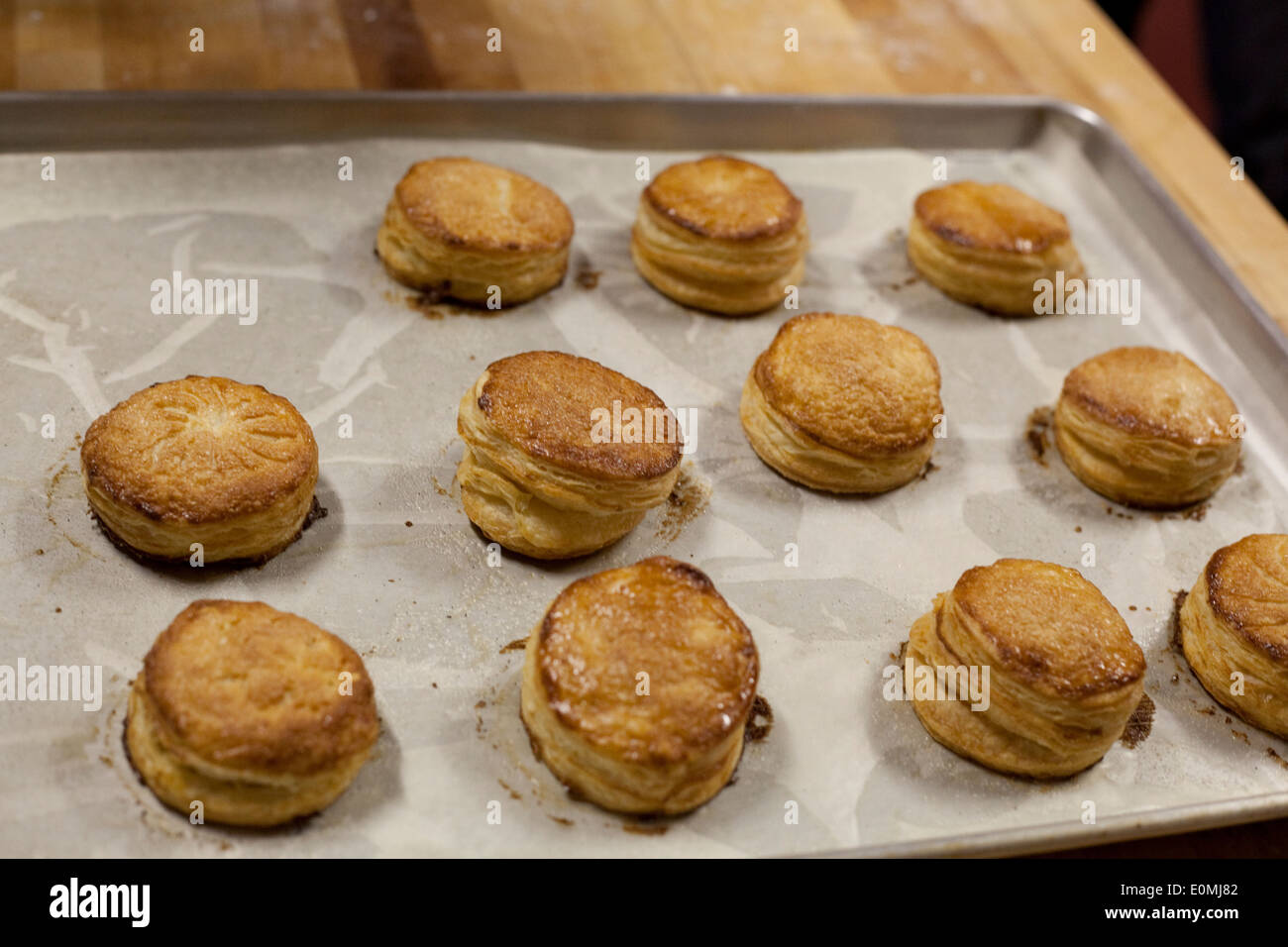 making Puff Pastry Stock Photo - Alamy