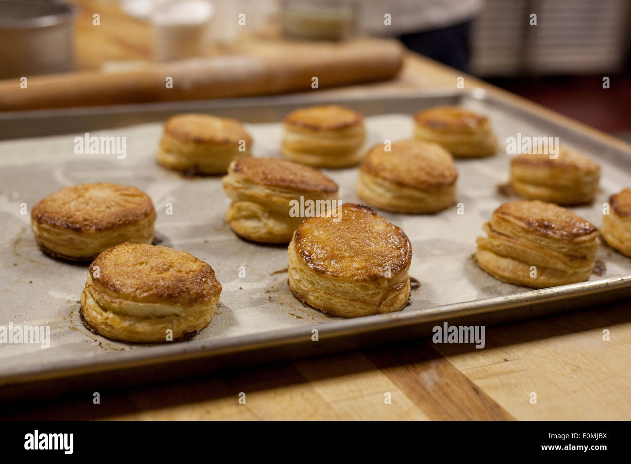 making Puff Pastry Stock Photo - Alamy
