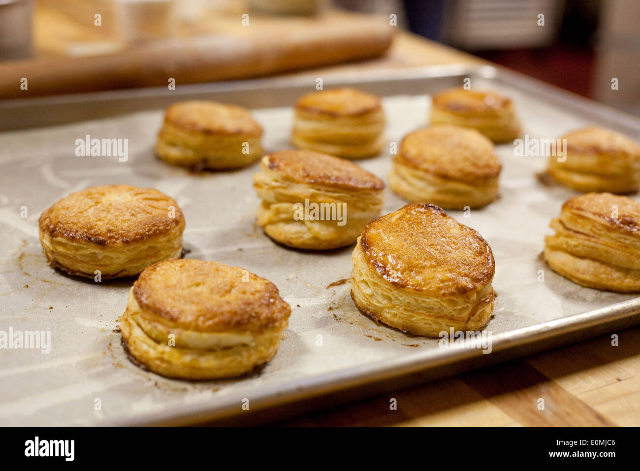 making Puff Pastry Stock Photo - Alamy