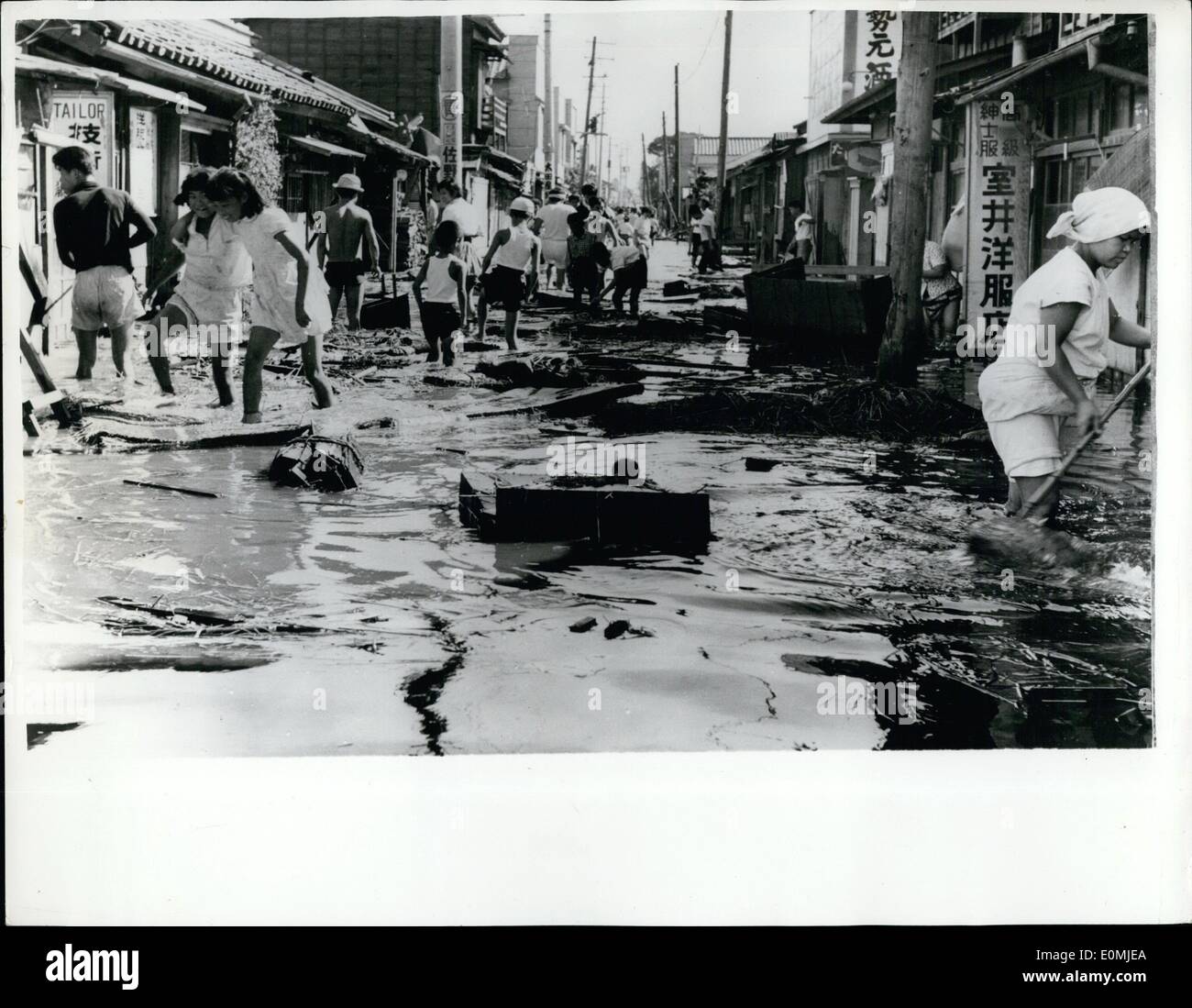 Sep 09 1955 typoon sweeps japan hi-res stock photography and images - Alamy