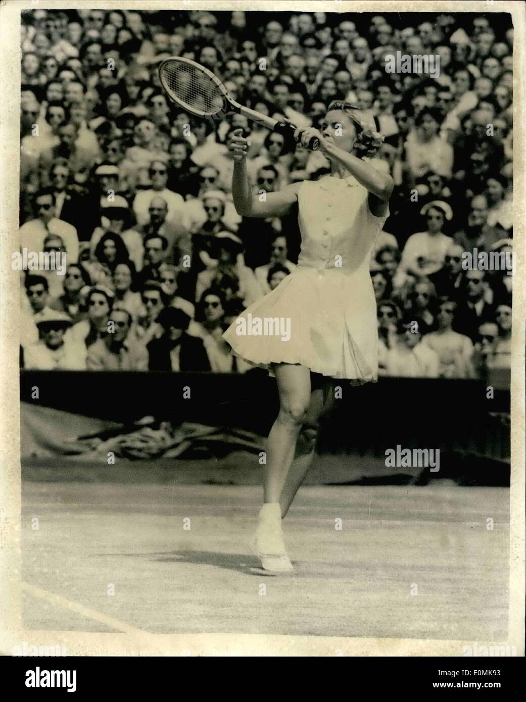 Jul. 07, 1955 - Louise Brough wins ladies singles at Wimbledon. Mrs ...