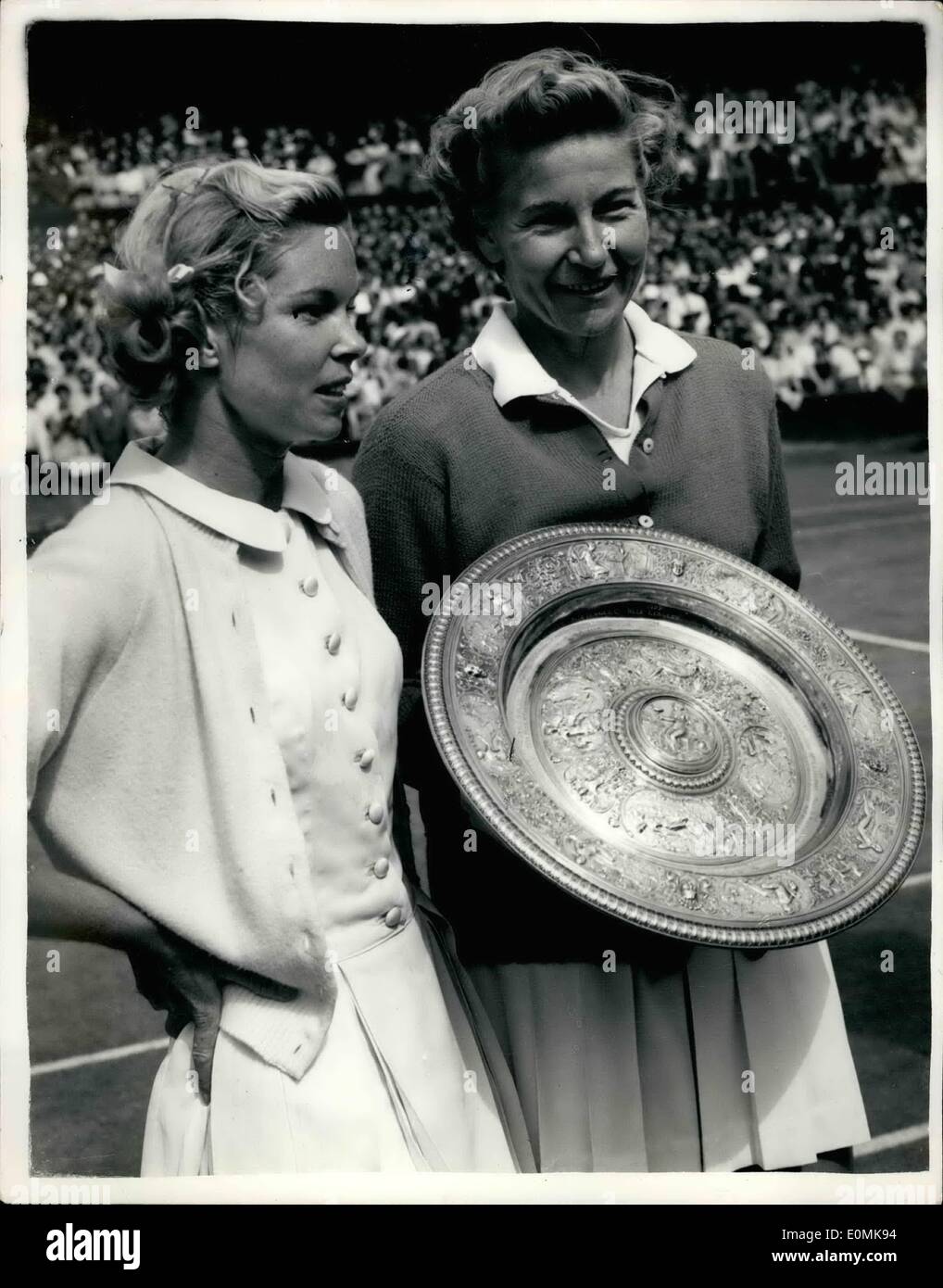 Jul. 07, 1955 - Louise Brough Wins Ladies Singles At Wimbledon. With ...